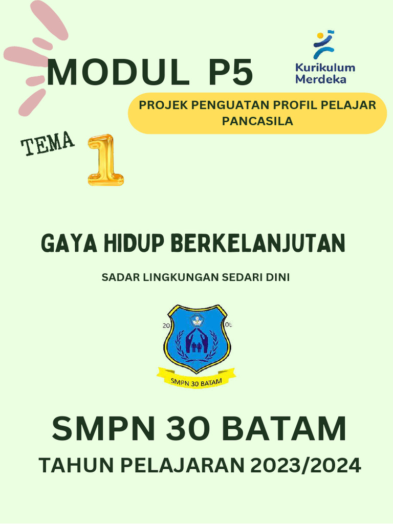 Modul Projek - Modul p5 Gaya Hidup Berkelanjutan - Fase D | PDF ...