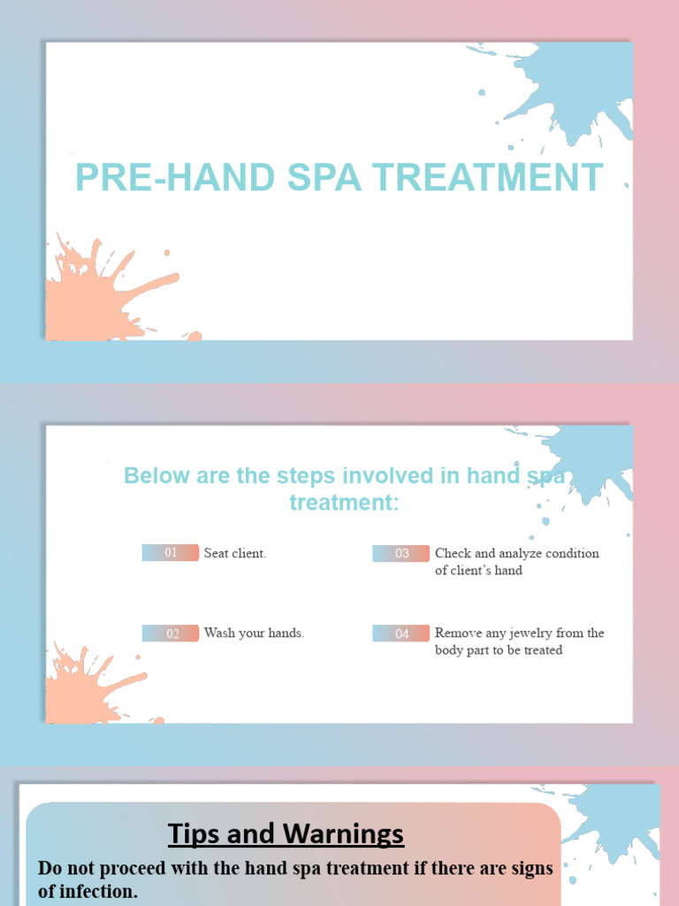 Step-by-Step Hand Spa Procedure | PDF | Wellness