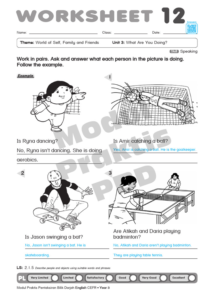 Year 3 English CEFR Worksheets | PDF | Sports