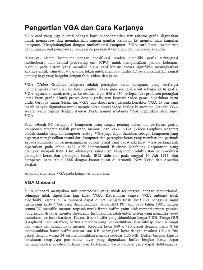 Jenis VGA | PDF