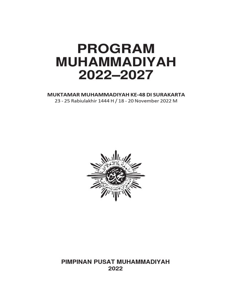 Program Muhammadiyah 2022-2027 | PDF