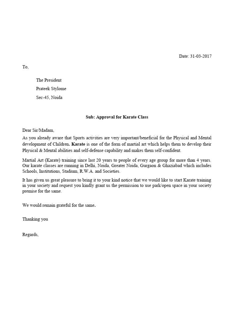 RWA Permission Letter | PDF