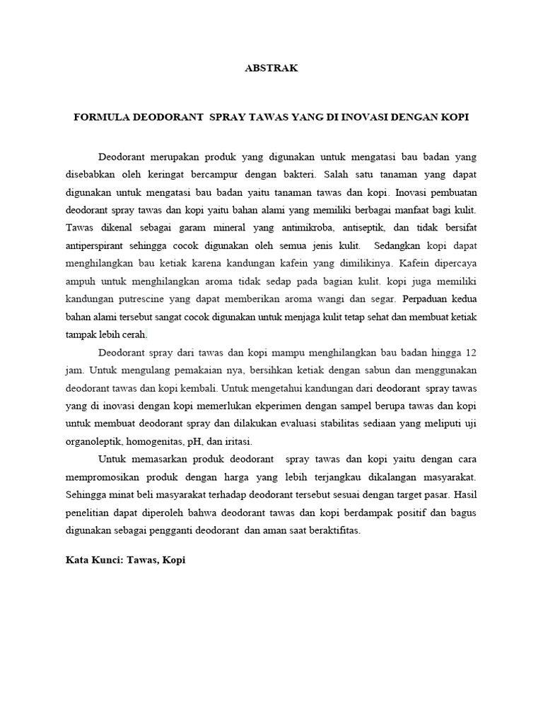 Proposal InPro iSAT - Linked Up - Formula Deodorant Spray Tawas Yang Di ...