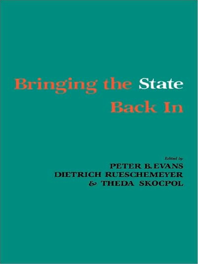 Peter B. Evans Bringing The State Back | PDF | Social Science | State ...