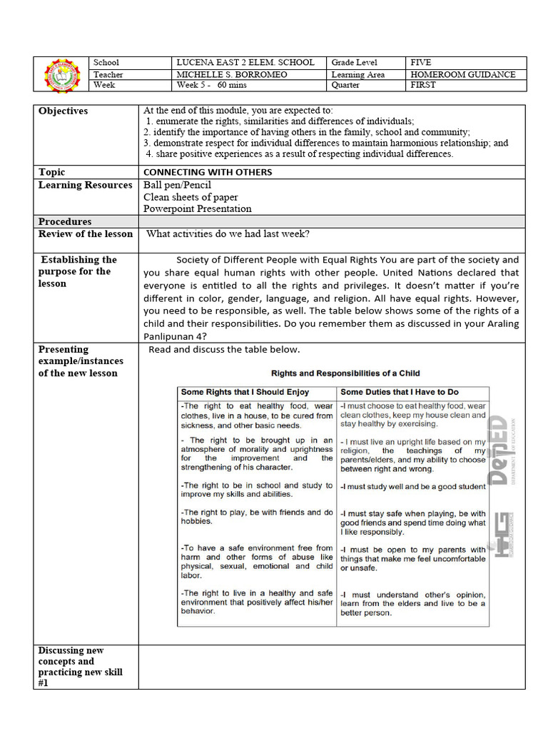DLP Homeroom-Guidance | PDF | Teachers | Behavior Modification