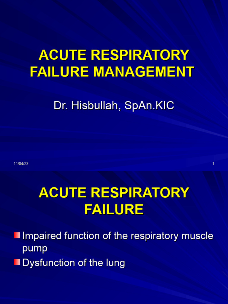 Manajemen Gagal Napas Akut | PDF | Kesehatan Holistik | Sains & Matematika