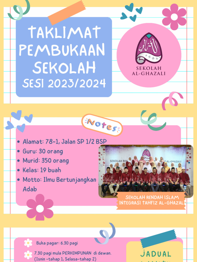 Taklimat Pembukaan Sekolah Sesi 2023 | PDF