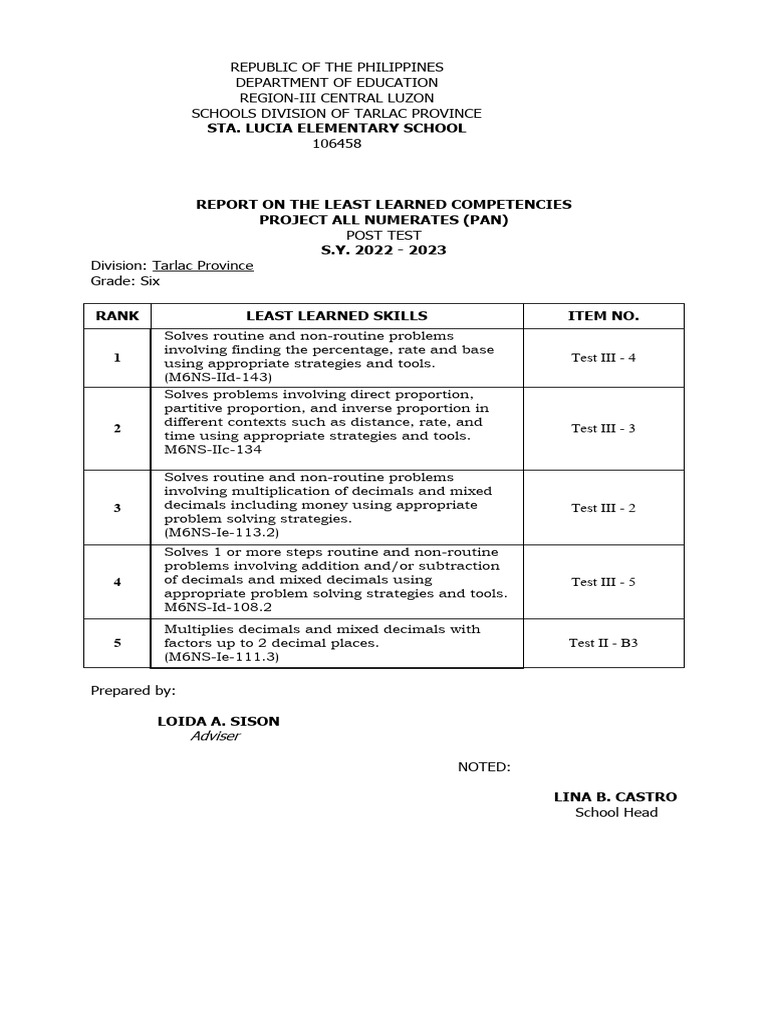 LL - MM Grade 6 | PDF | Percentage | Ratio
