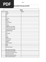 Daily Toilet Clean Checklist Simple | PDF