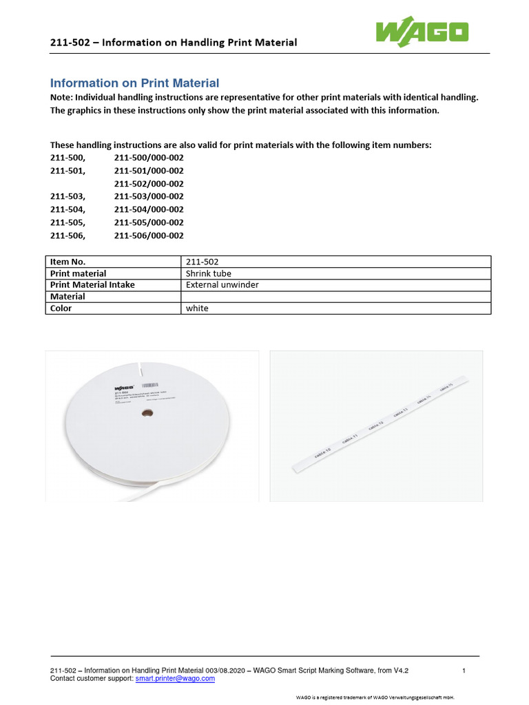211 502... 506 Information On Handling Print Material | PDF | Printer ...