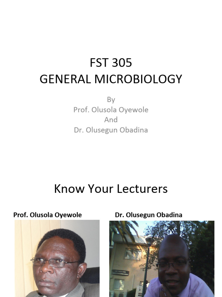 FST 305 General Microbiology: by Prof. Olusola Oyewole and Dr. Olusegun Obadina | PDF | Fungus ...