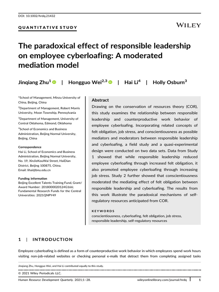 1f. Felt Obligation COR | PDF | Leadership | Self Control