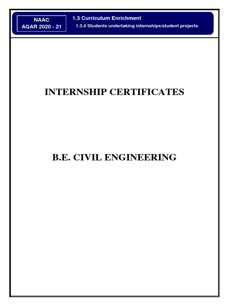 Link To Relevant Internship Civil | PDF | Engineering | Physical Sciences