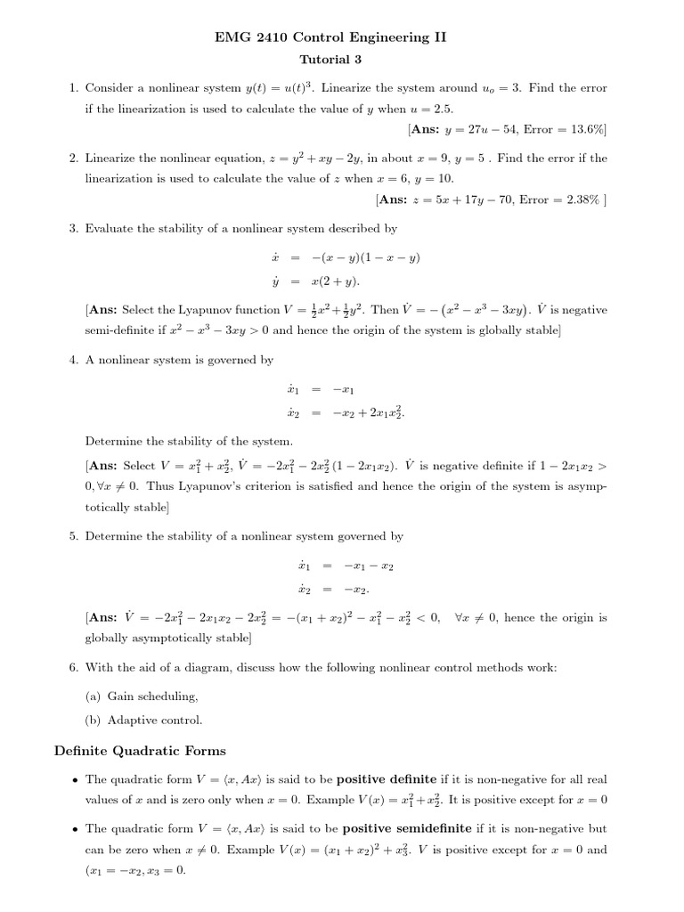 EMG2410 Tutorial3 | PDF | Mathematical Objects | Computational Science