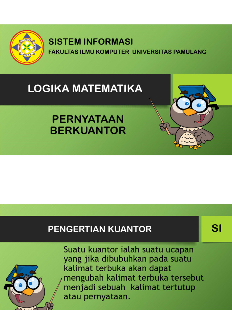 Pernyataan Berkuantor | PDF | Metode & Bahan Ajar | Kajian Bahasa Asing