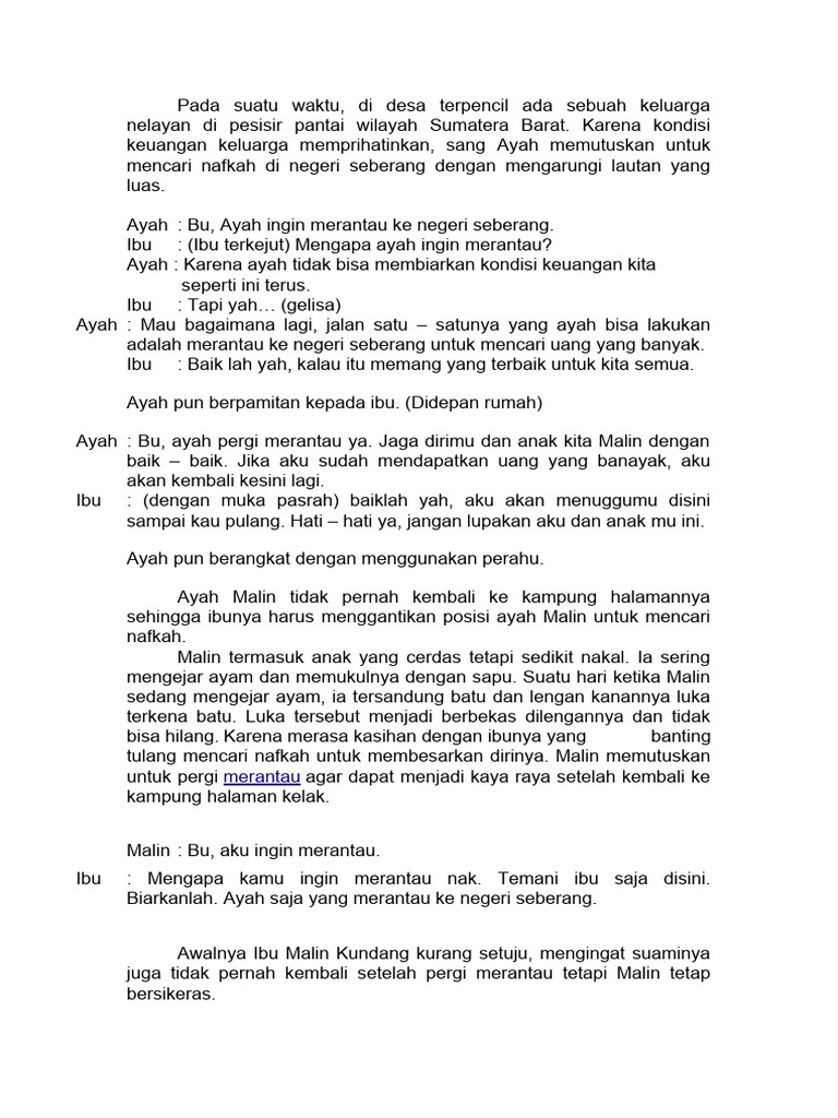 Dialog Malin KUndang | PDF