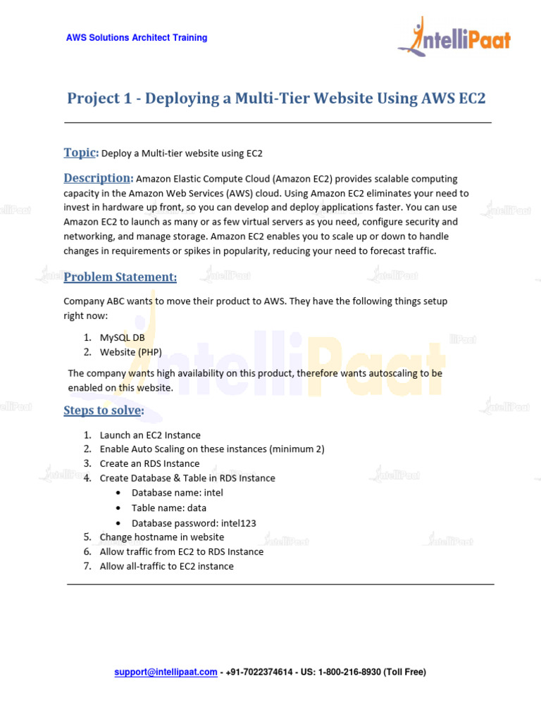 AWS Project 1 | PDF