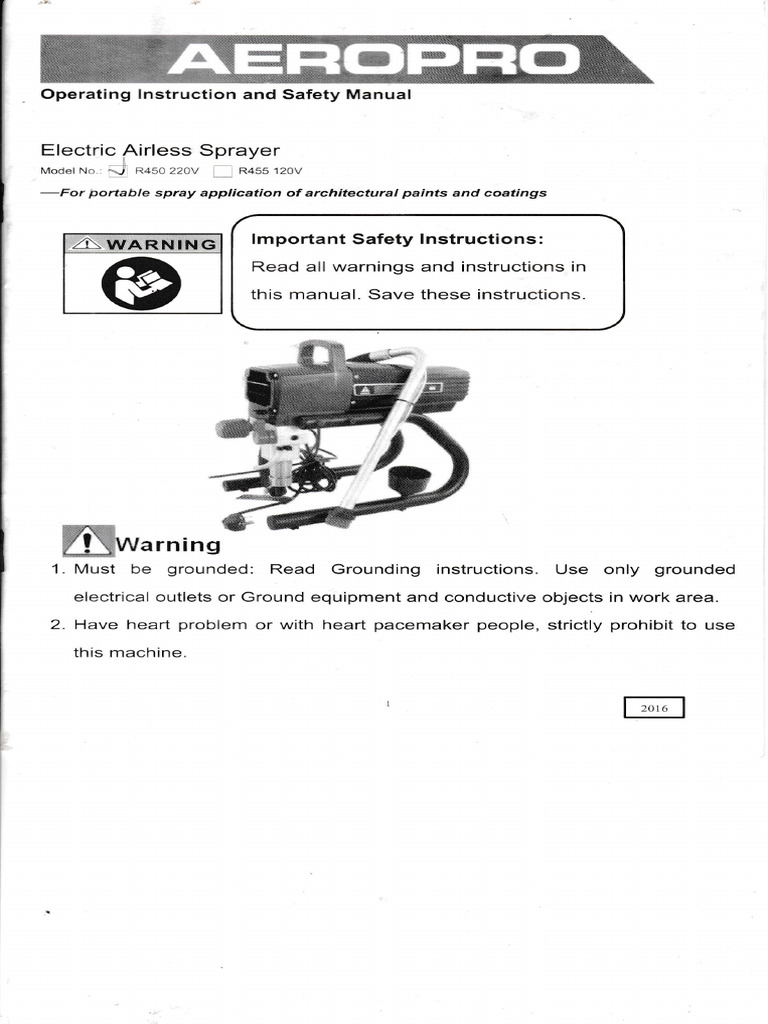 AEROPRO Airless Spray - 042853 | PDF