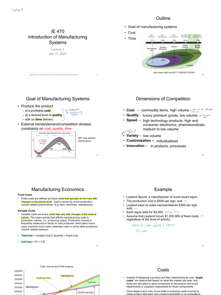 Lecture 2 PDF | PDF | Cost | Profit (Economics)