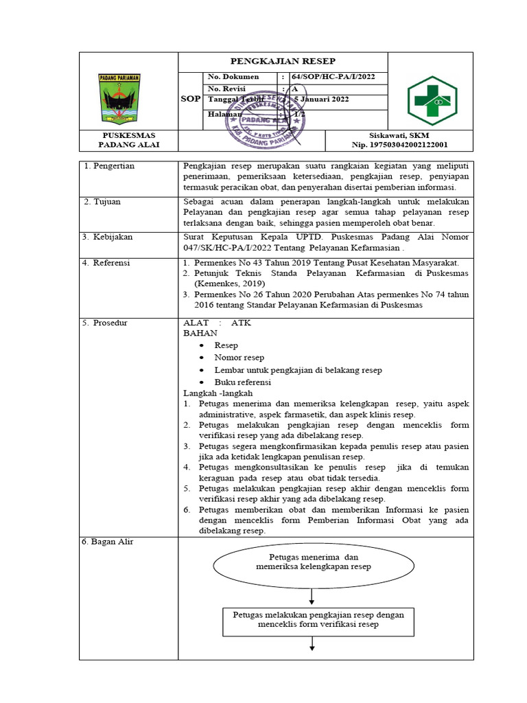 SOP Kajian Resep | PDF | Pengembangan Diri