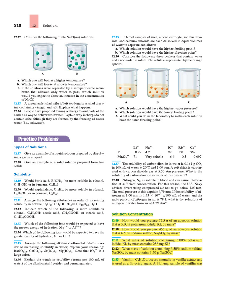 Chem Sample Probs | PDF