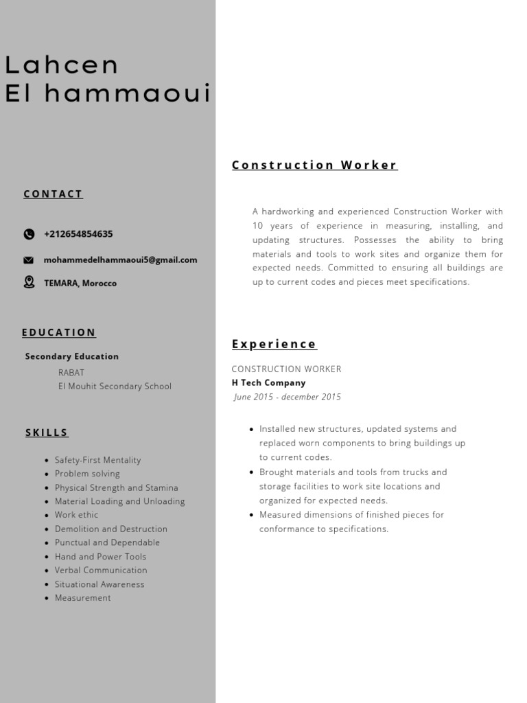 Neutral Minimalist Modern Professional Accountant Resume | PDF