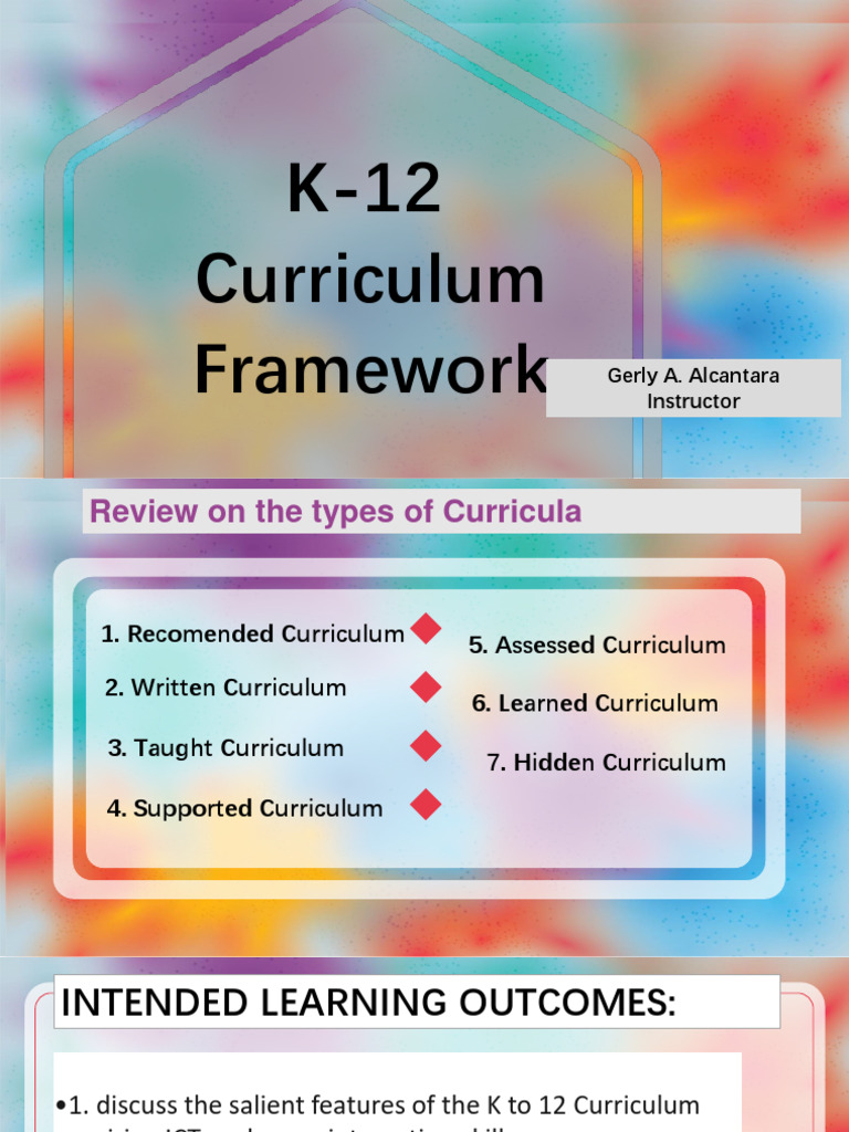 K-12 Curriculum Framework Overview | PDF