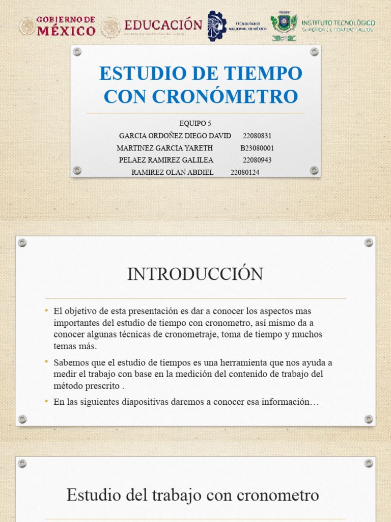 Estudio de Tiempo Con Cronómetro | PDF