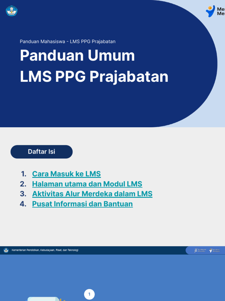 Panduan LMS PPG Prajabatan Untuk Mahasiswa - Umum | PDF