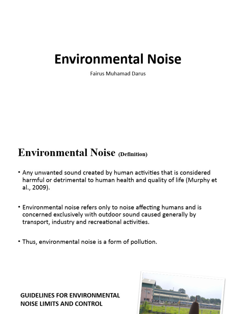 Lec 03 Environmental Noise | PDF | Noise | Qualia