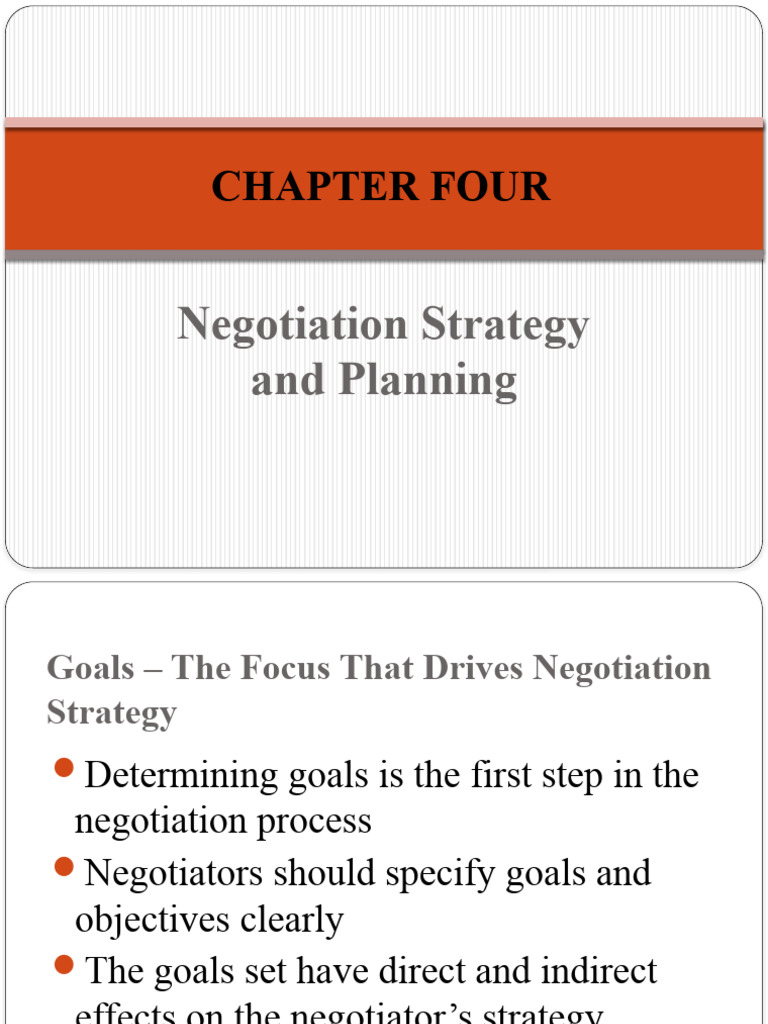 Chapter 4 | PDF | Negotiation | Goal