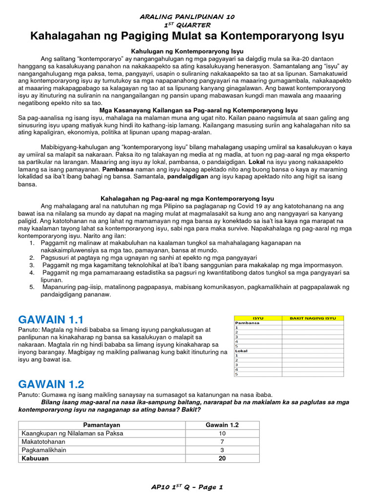 AP10 Q1 lecturesPT Edited | PDF