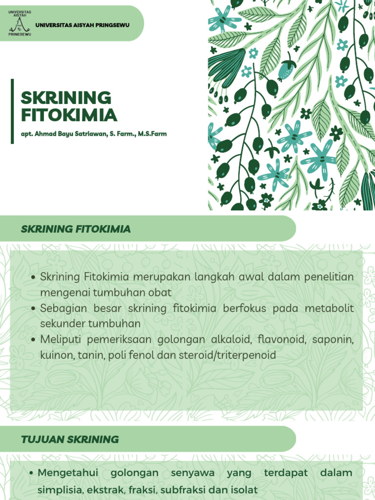 Skrining Fitokimia | PDF