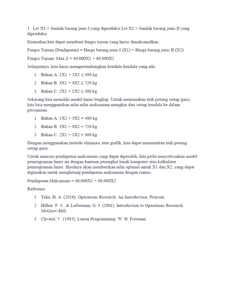 TMK 2 - Riset Operasi EKMA4413 | PDF