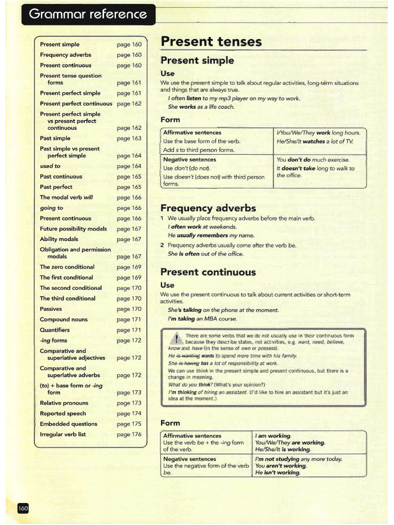 Lifestyle - Intermediate - Coursebook Grammar References | PDF
