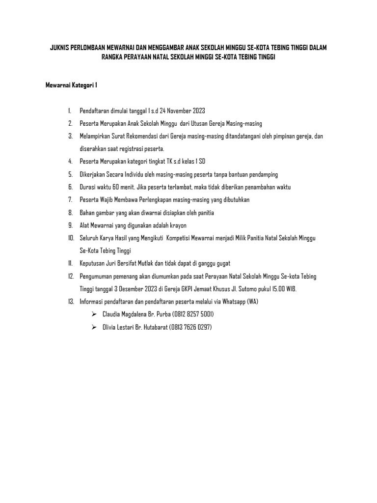 Juknis Perlombaan | PDF