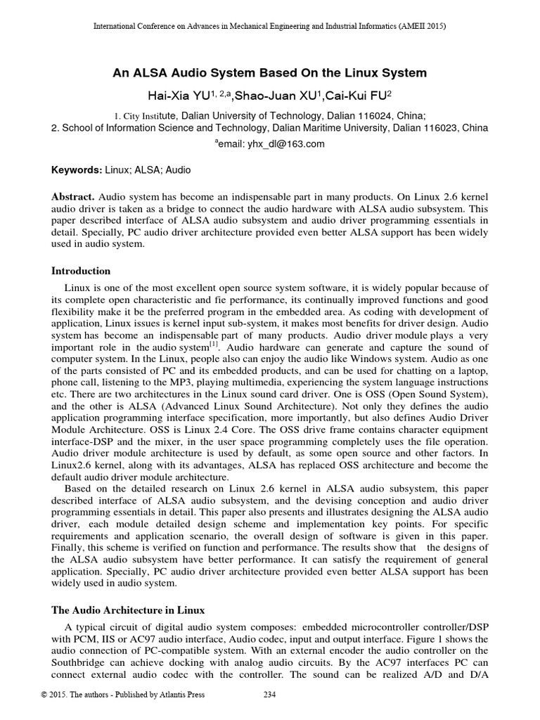 Alsa Manual | Download Free PDF | Digital Audio | Device Driver