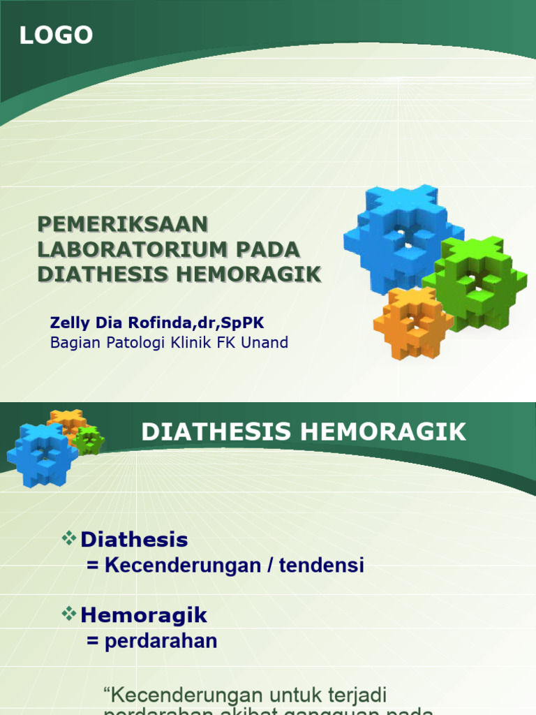 Pemeriksaan Laboratorium Pada Diathesis Hemoragik Dr Zelly | PDF