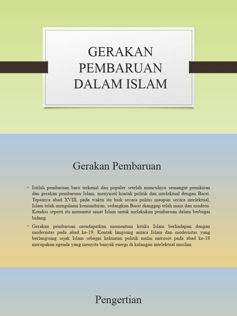Gerakan Pembaruan dalam Islam | PDF