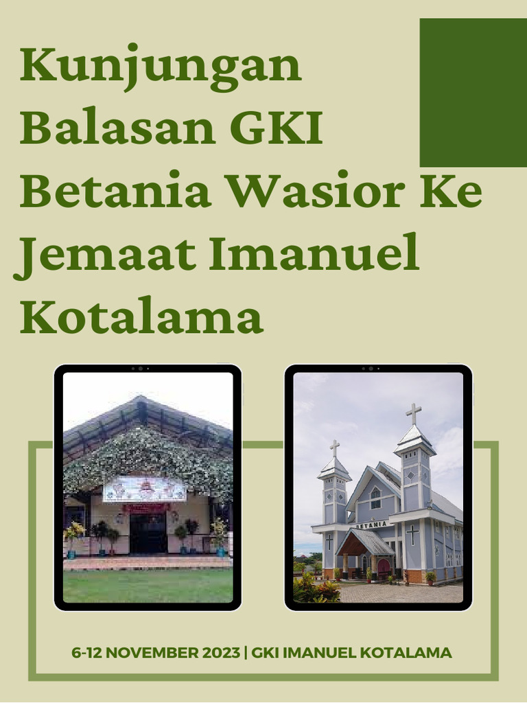 Kunjungan Balasan Jemaat GKI | PDF | Kesehatan Holistik | Sains & Matematika