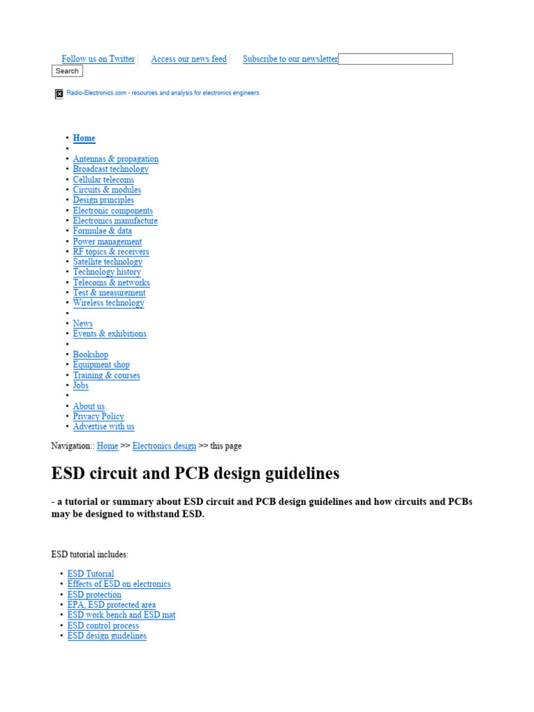 ESD Design and PCB Guidelines | PDF