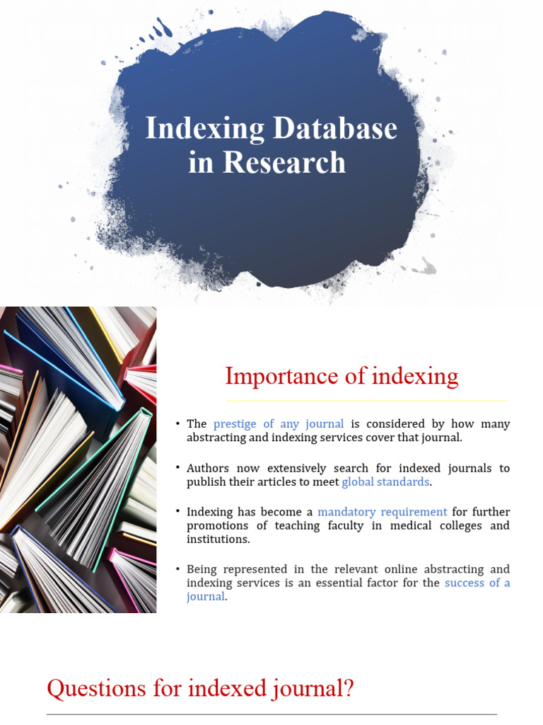 L5 Indexing Databases in Research | PDF | Pub Med | Indexes