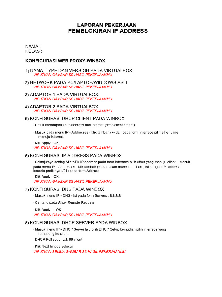 P15 File Laporan Pekerjaan Pemblokiran IP Address | PDF