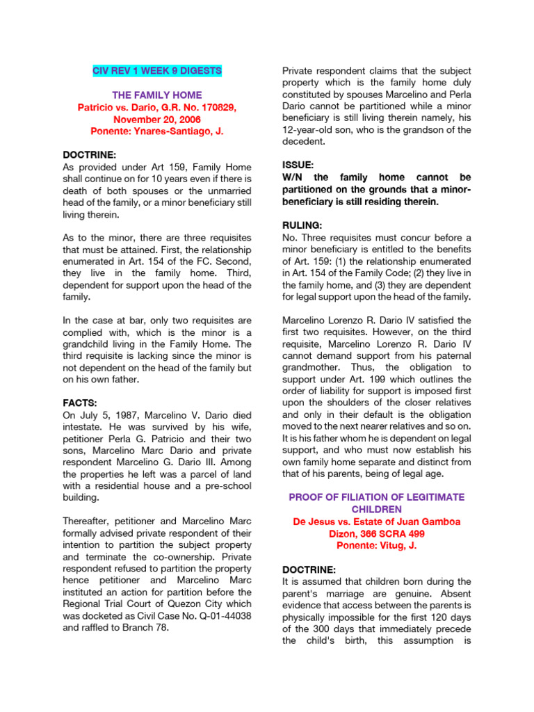 Civ Rev 1 Week 9 Digests | PDF