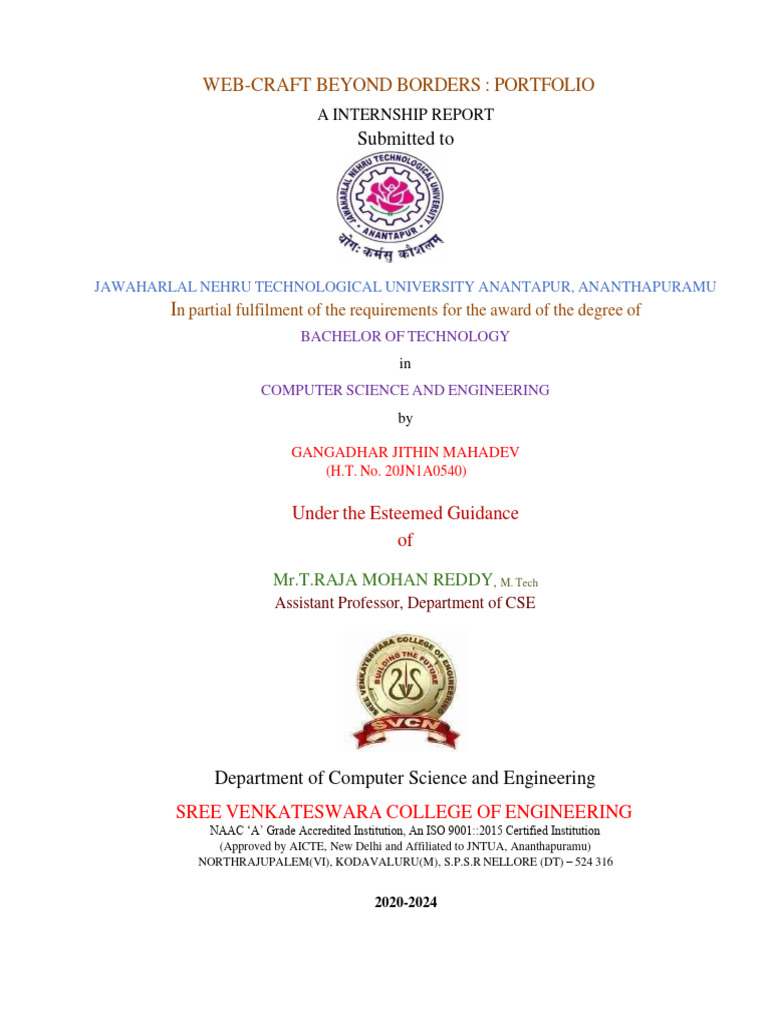 Jithin Report | PDF | World Wide Web | Internet & Web