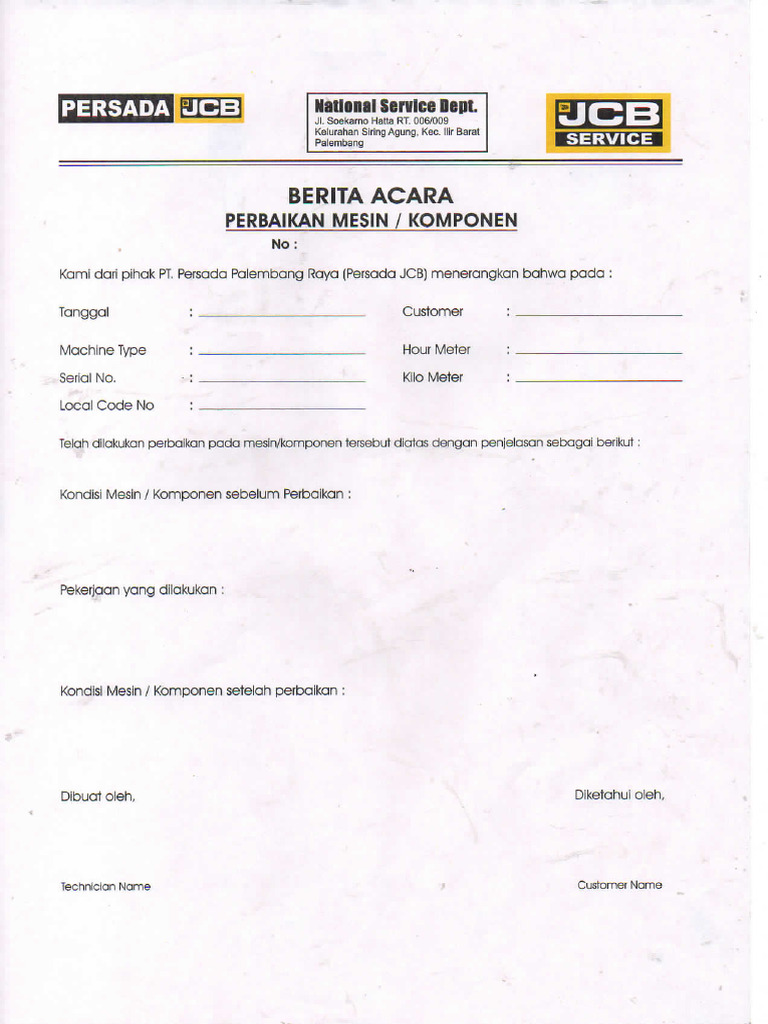 Form Bast Mekanik | PDF