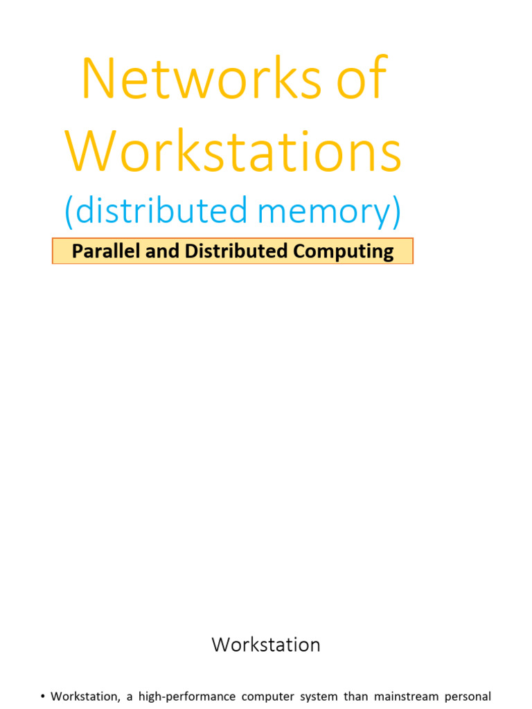Network of Workstations | PDF