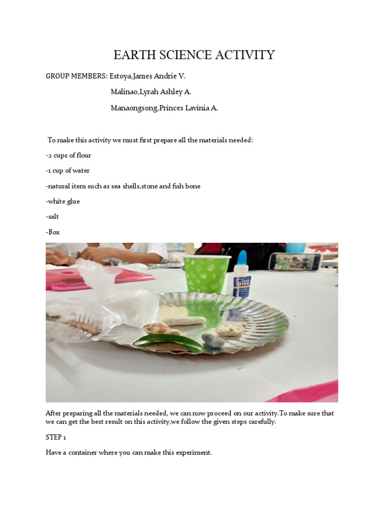 Earth Science Activity | PDF