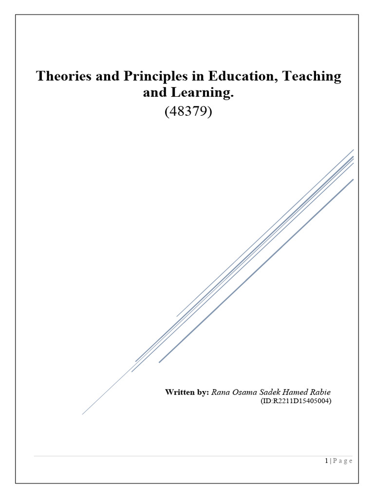 Theories and Principles of Education | PDF | Constructivism (Philosophy ...