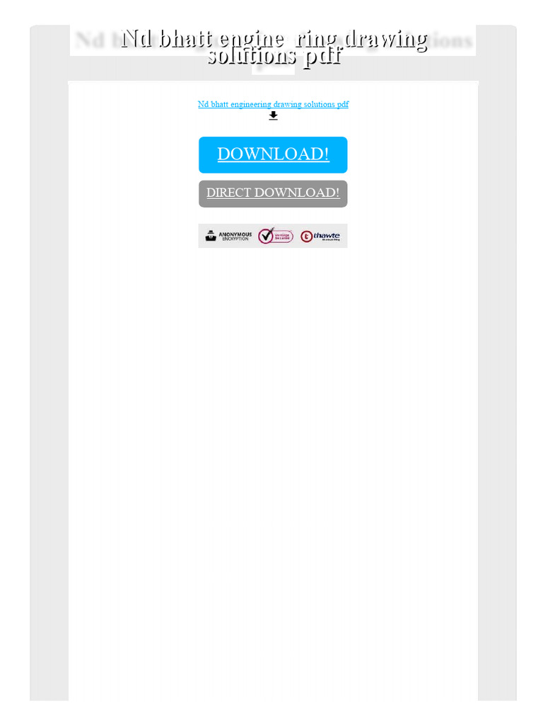 ND Bhatt Engineering Drawing Solutions PDF | PDF | Art | Technology ...